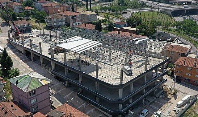Dilovası Katlı Otoparkta çatı montajı yapılıyor - Gündem - Afyon Haber Dilovası Katlı Otoparkta çatı montajı yapılıyor - Gündem - Afyon Haber